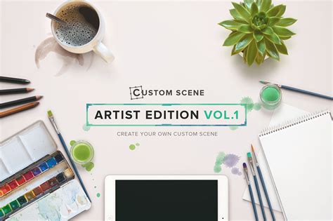 artist ed vol 1 custom scene ~ product mockups on