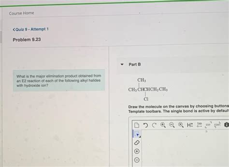 Solved What Is The Major Elimination Product Obtained From