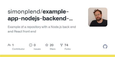 github simonplend example app nodejs backend react frontend example