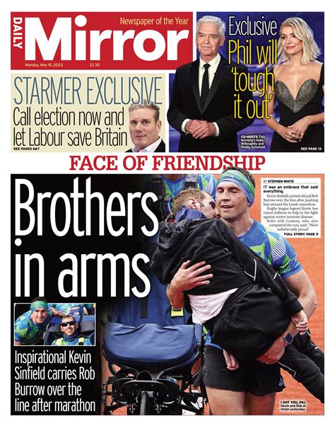 Daily Mirror Front Page 15th Of May 2023 Tomorrows Papers Today