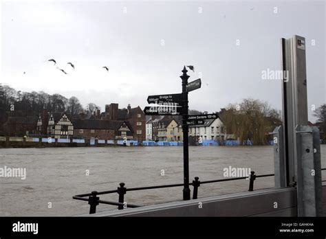 Flooding In The Worcestershire Town Of Bewdley As The Level Of The