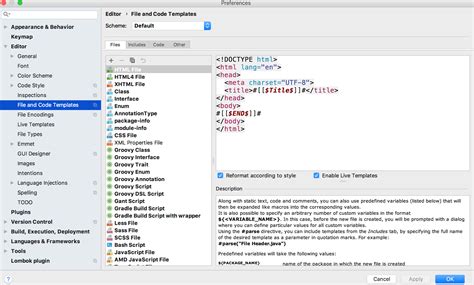 intellij idea add java code template xml file in the project stack