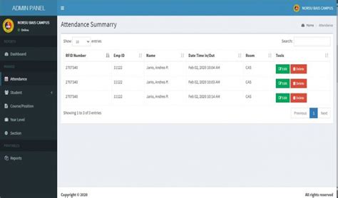 school attendance management system nodemcu and rfid based
