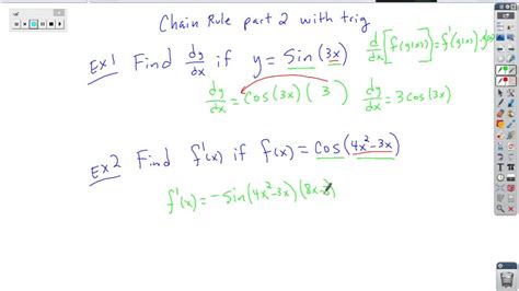 Chain Rule Part 2 With Trig Youtube