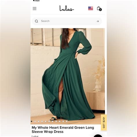 Lulus Dresses Lulus My Whole Heart Emerald Green Long Sleeve Wrap