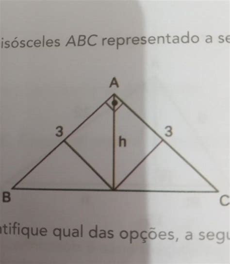 MatemÁtica Considere O Triângulo Retângulo Isosceles Abc Representado A