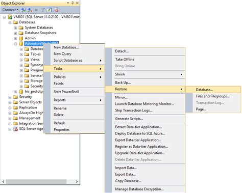 reverting your sql server database back to a specific point in time