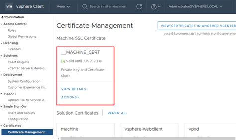 vsphere security vcenter certificate with openssl