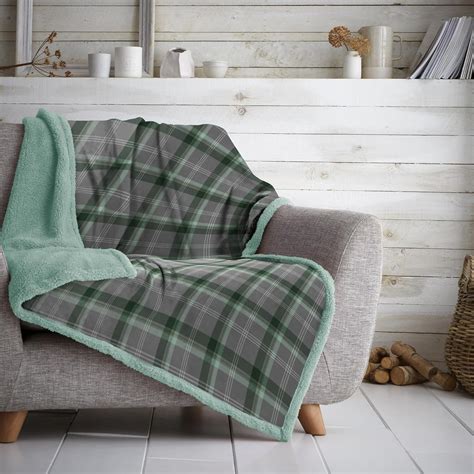 Gc Gaveno Cavailia Teddy Bear Sherpa Fleece Checkered Throw Blanket