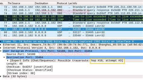 Working Of Traceroute Using Wireshark
