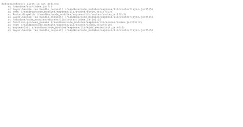 node js forked codesandbox