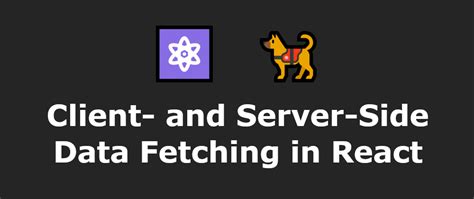 client and server side data fetching in react dev community