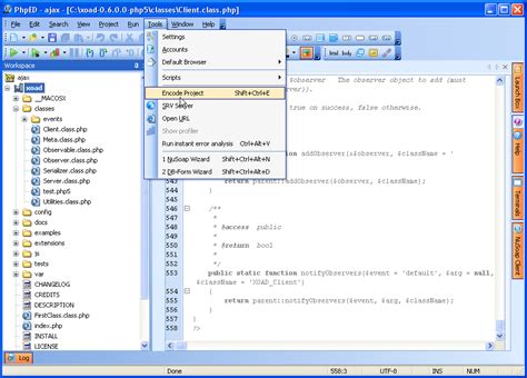 php encoder in php ide