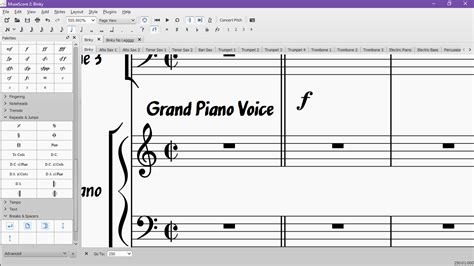 text overlapping musescore