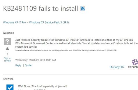 kb2481109 fails to install on windows xp sp3 david yin s