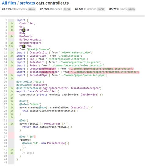 testing and code coverage with jest · issue 446 · nestjs
