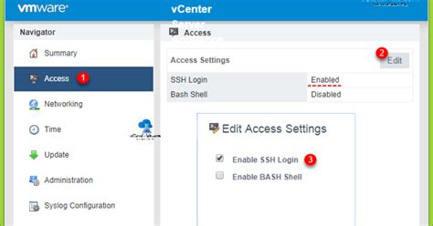 enable or disable ssh on vmware vcenter server appliance vcsa vgeek