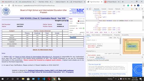 check high school result using selenium in python