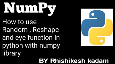 tutorial 8 numpy library for beginners in python jupyter notebook