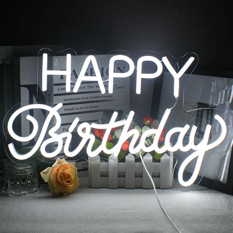 Happy Birthday Led Neon Sign Indoor Wall Lights Party Wedding Shop