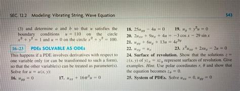 Solved Sec 12 2 Modeling Vibrating String Wave Equation