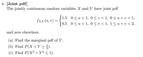 solved 4 [joint pdf] the jointly continuous random