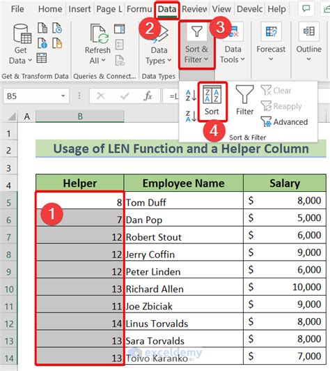 How To Sort In Excel By Number Of Characters 2 Methods Exceldemy