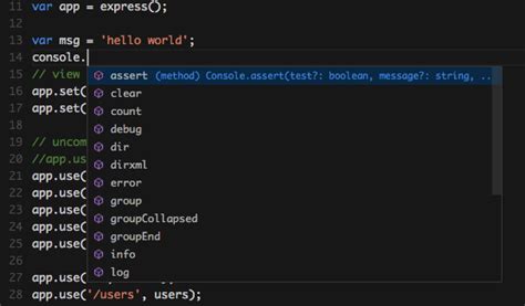 nodejs vscode docs