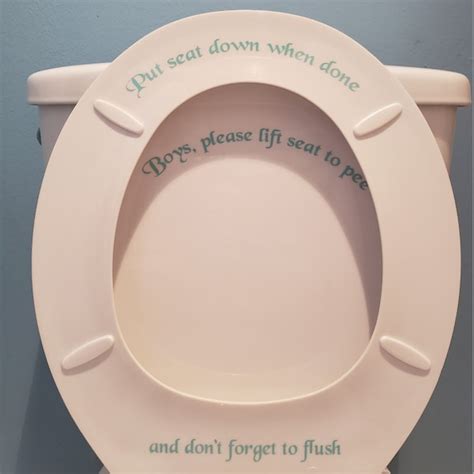 Bathroom Signs To Put Toilet Seat Down Etsy