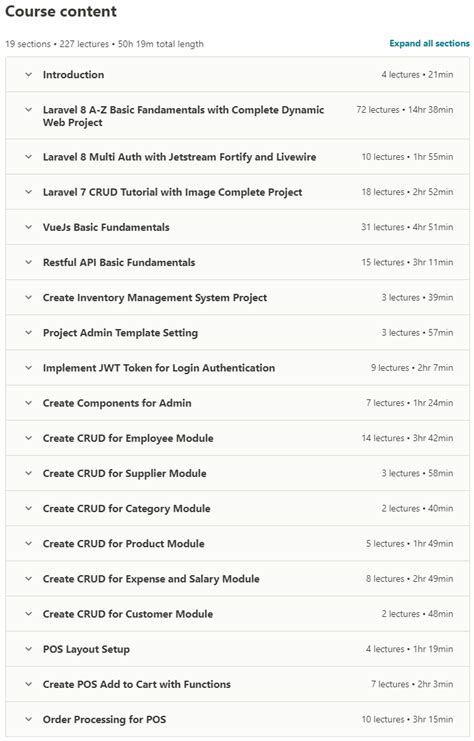 laravel 8 vuejs and restful api course with complete project
