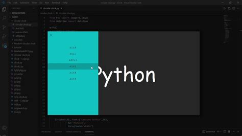 how to make a menu using python and tkinter