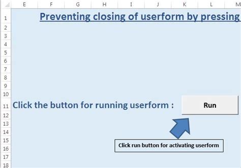 prevent a userform from closing when the user clicks the x button by