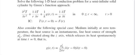 Solved Solve The Following 1 D Heat Conduction Problem For A