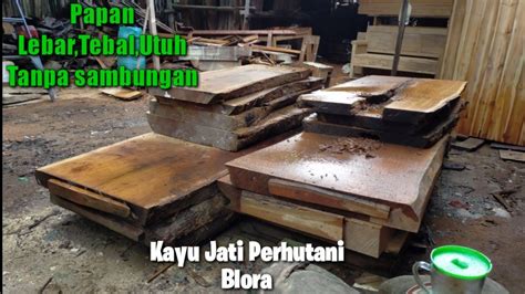Papan Jati Lebar Utuh Tnp Sambungan Bersama Mbh Suro Blandong Kayu Jati