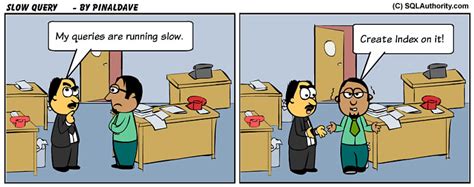 sql server comic slow query sql joke sql authority with pinal dave
