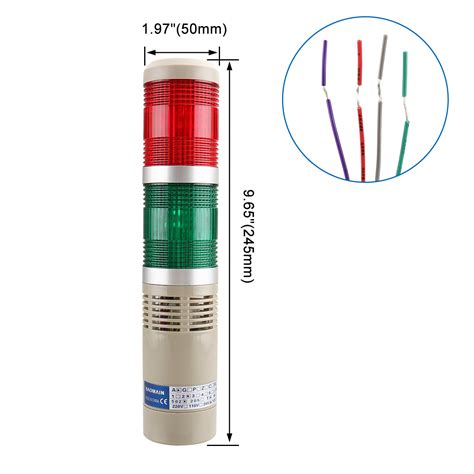 Baomain Industrial Signal Light Column Led Alarm Round Tower Light Ind