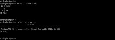 spring boot postgresql how to use postgresql database in spring boot