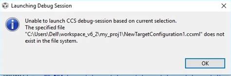 [resolved] ccs tms320c6657 launching debug session error code