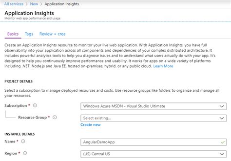 angular how to add application insights to an angular spa developer