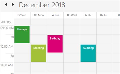 wpf scheduler control outlook like event calendar