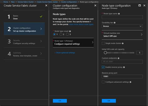 azure service fabric set up reverse proxy azure service fabric