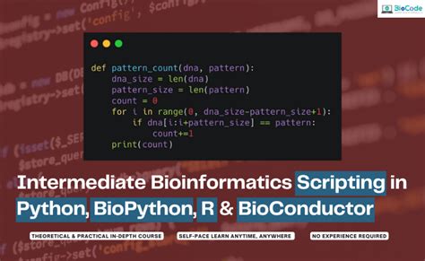 intermediate bioinformatics scripting in python biopython r