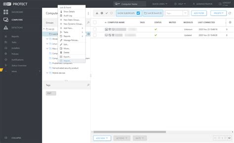 import static groups eset protect eset online help