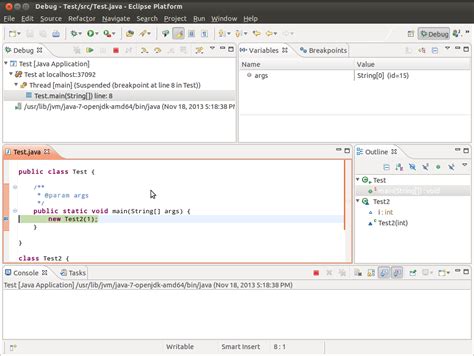 debugging java source file with multiple classes in