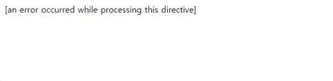 워드프레스에서 an error occurred while processing this directive 오류가 발생하는 경우
