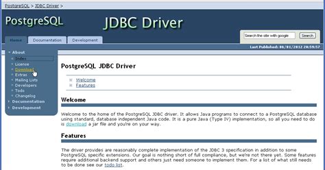 しがないプログラマーの備忘録 postgresqlのjdbc driver version 9 1 902 jdbc 4 のダウンロード方法