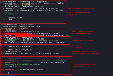 python how to source or activate a virtual environment within an
