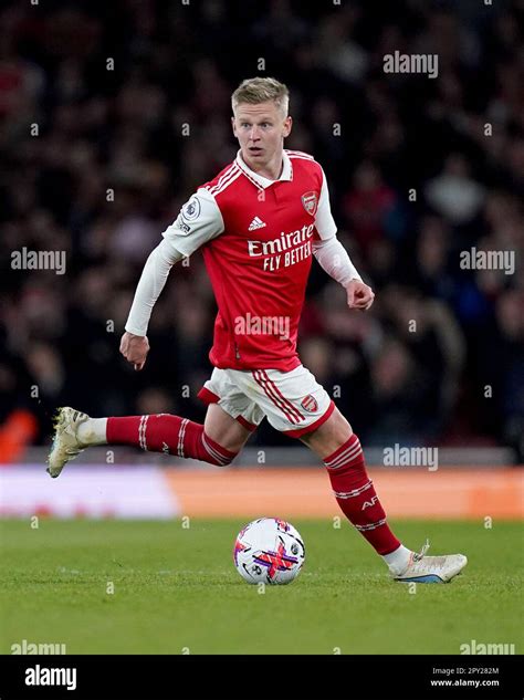 Arsenals Oleksandr Zinchenko In Action During The Premier League Match