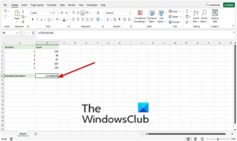 how to use the stdev standard deviation function in excel
