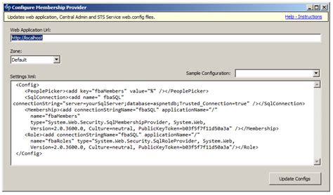 fba configuration manager for sharepoint 2010
